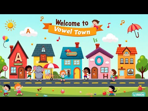 Welcome to Vowel Town! | A E I O U Song for Kids | Fun Phonics Nursery ...
