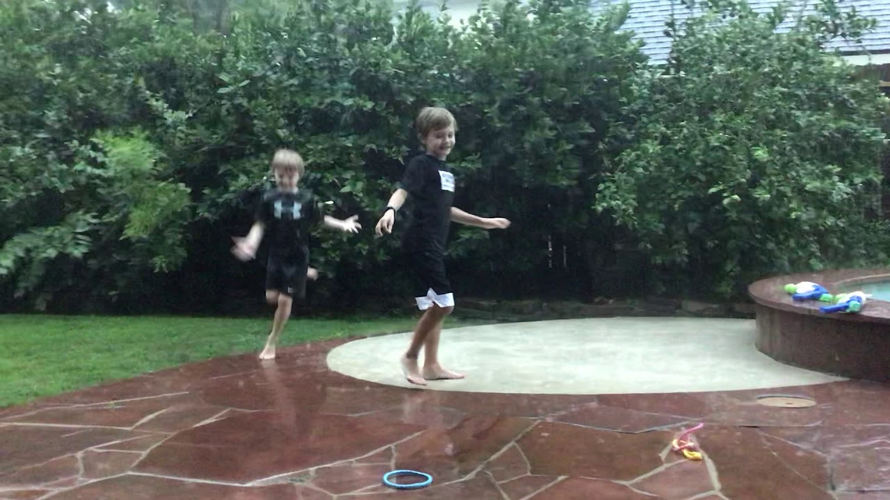 Crazy mad man runs in thunderstorm - YouTube