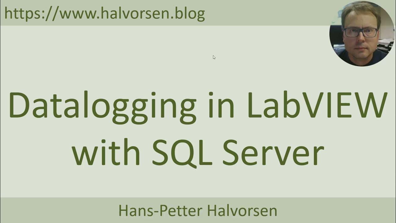Datalogging in LabVIEW with SQL Server - YouTube