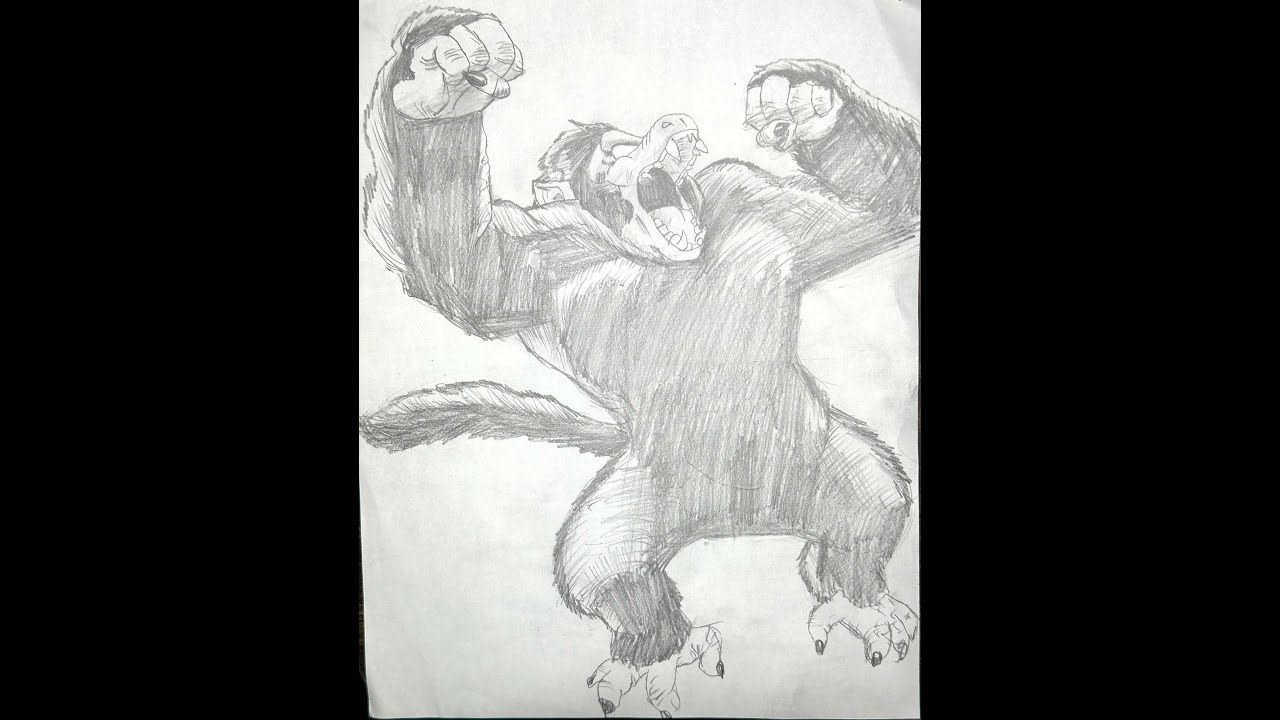 How to draw an ape | Drawing the great ape from Dragon Ball | Anime art ...