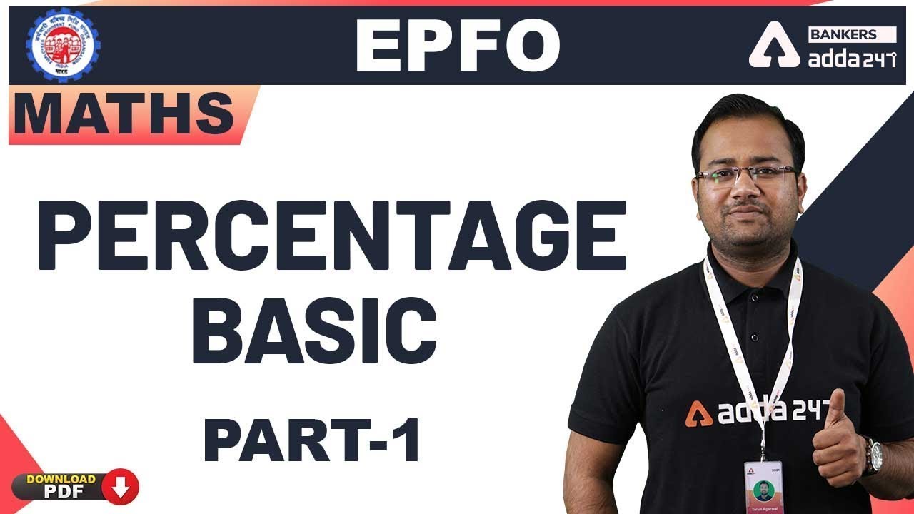 UPSC EPFO 2020 | Maths | Percentage (Part-1) - YouTube