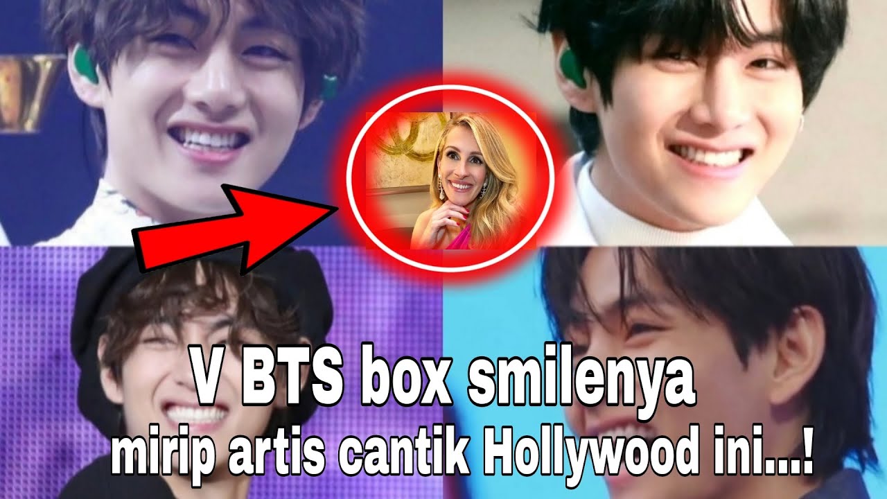 V BTS dan arti box smilenya, karakter box smile V mirip artis cantik ...