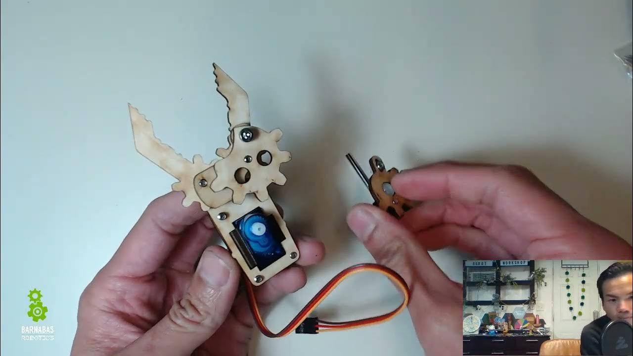 S2E8B - Barnabas Robot Arm Build Motor Claw Drive Gear - YouTube