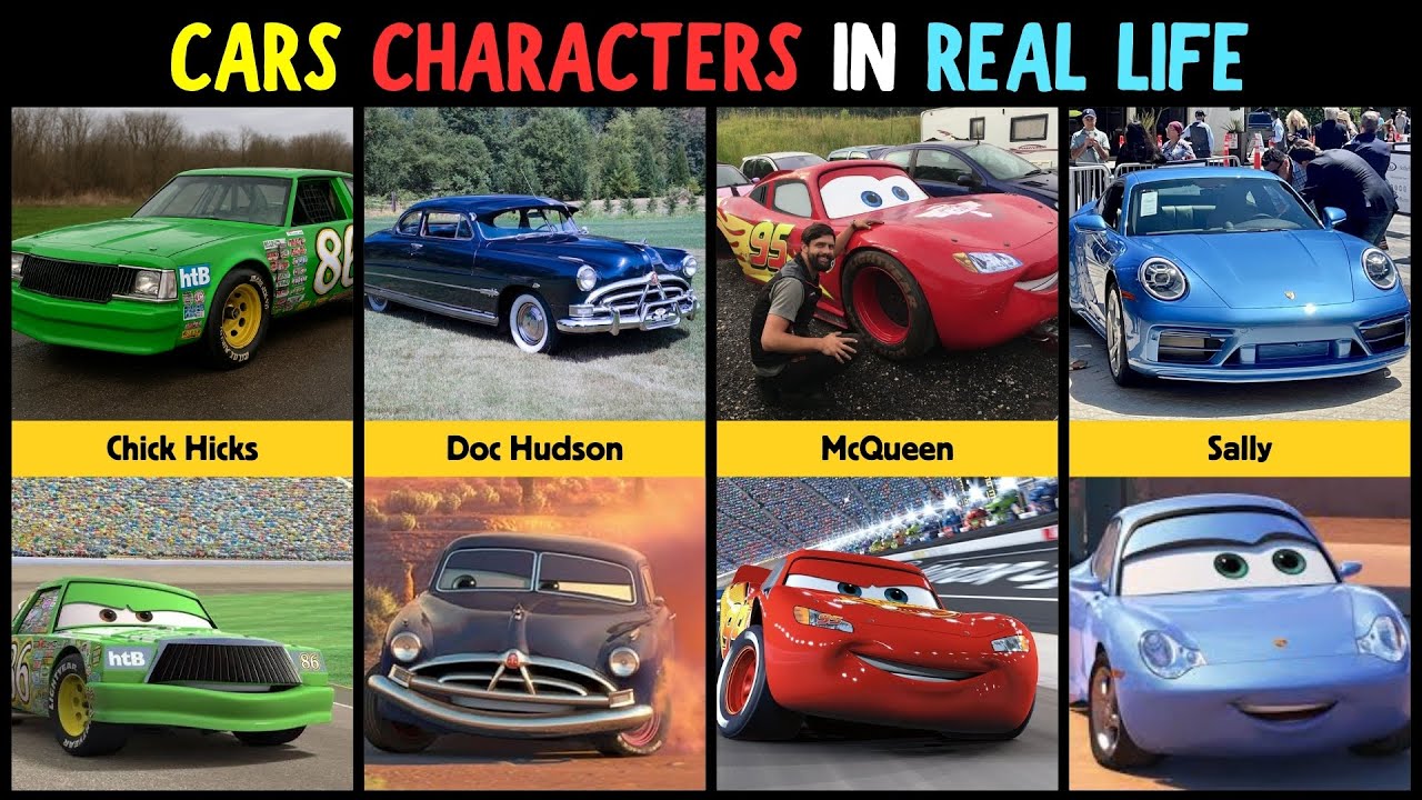 Cars Characters in Real Life | Cars Movie Characters vs Real Cars ...