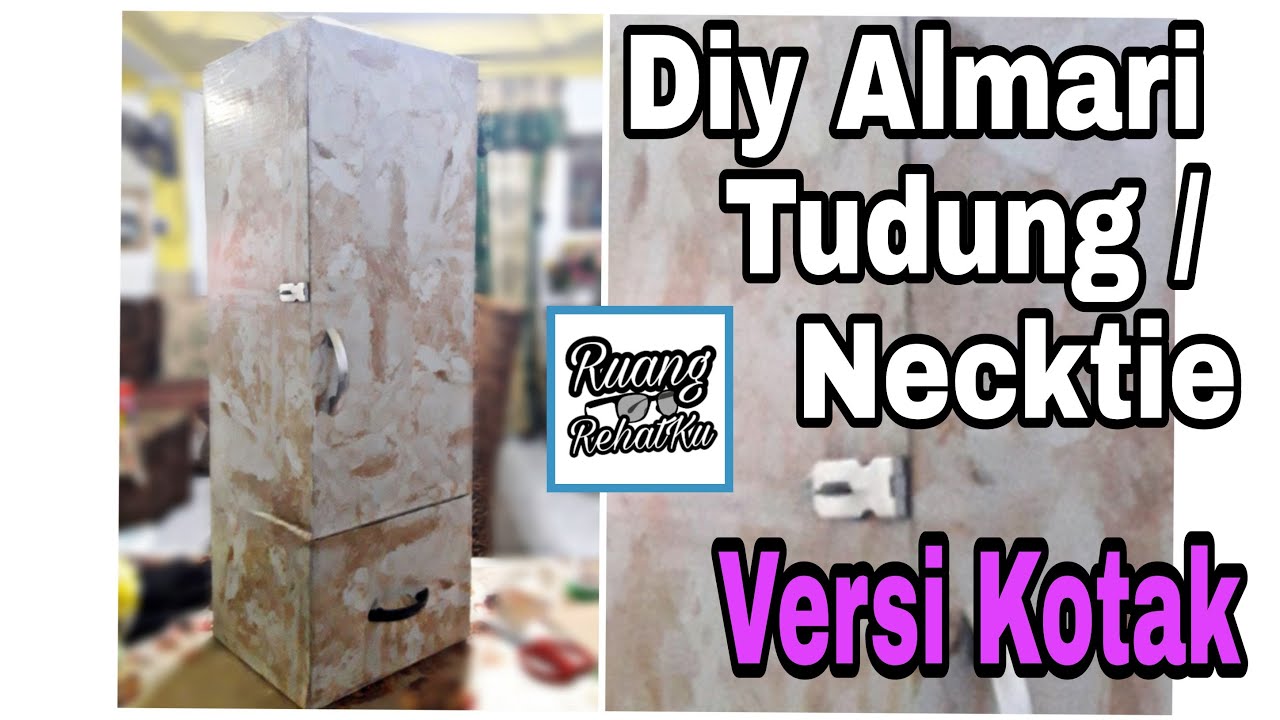 Diy Cara Buat Almari dari kotak kardus - YouTube