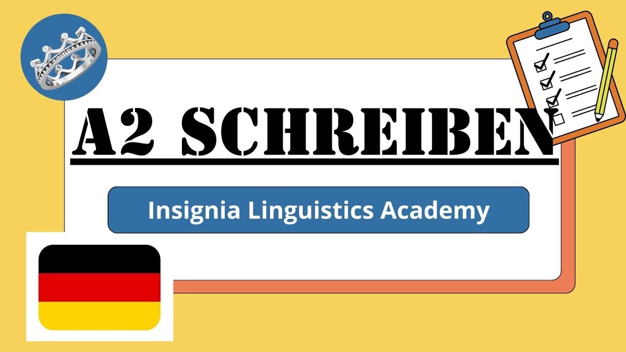 A2 Schreiben Sample 3: Start Deutsch A2 / GOETHE INSTITUT PRUFUNG/ TELC ...