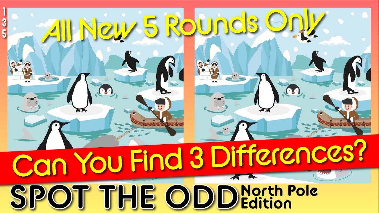 Find 3 Differences | North Pole Edition | #135 Brain Break - YouTube