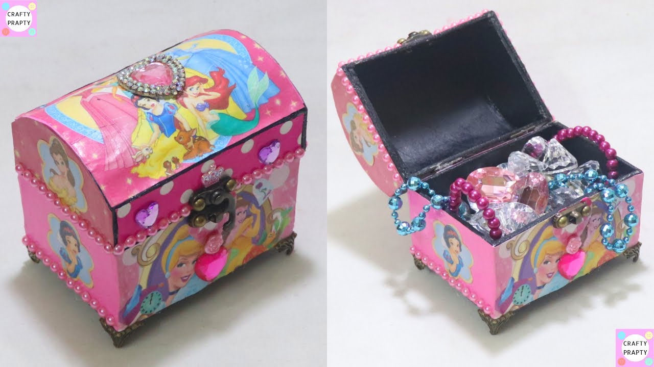 DIY Organizer/DIY Storage Box/DIY Disney Princess Treasure box/diy ...
