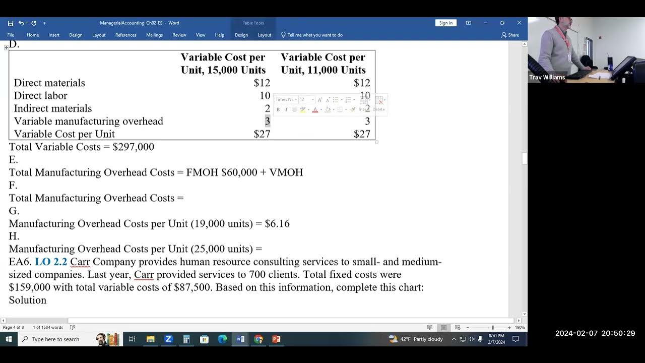 Managerial Accounting Lecture 2 Part 3 - YouTube