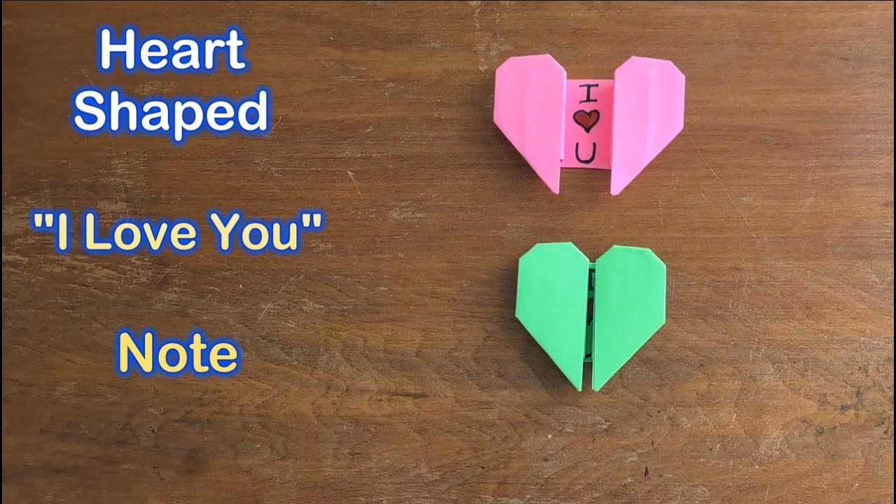 ️ Heart-Shaped "I Love You" Notes - Valentine’s Day Special! 💌 #diy # ...