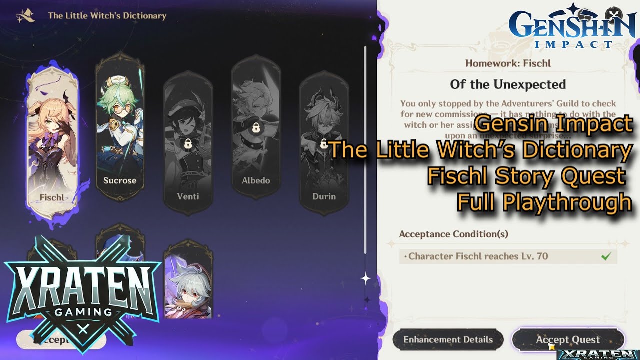 🔮 Genshin Impact | The Little Witch’s Dictionary – Fischl Story Quest 📘 ...
