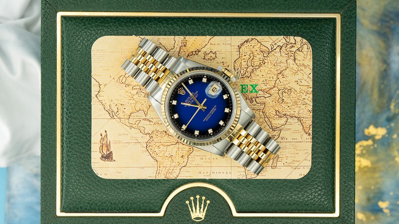 Rolex Datejust 36 16233 Blue Diamond Vignette Dial 1991 | Imperial Time ...