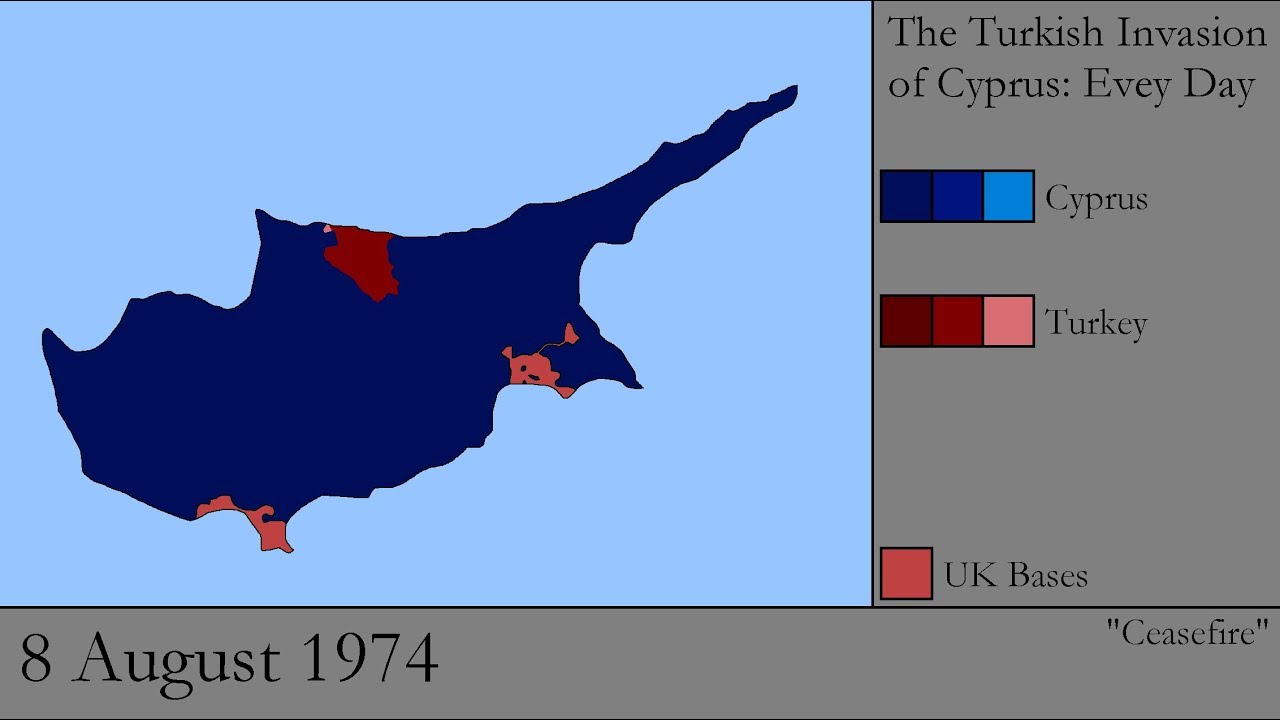 The Turkish Invasion of Cyprus: Every Day - YouTube