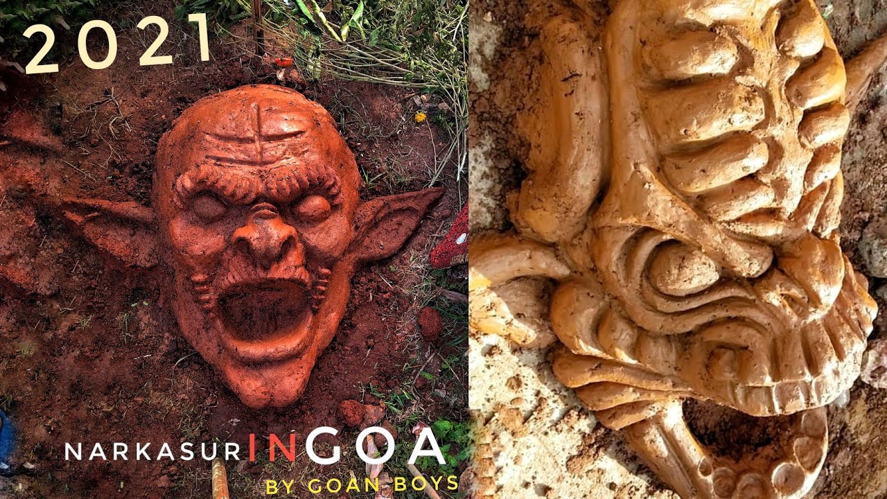 Narkasur Face's by Goan boy's 2021 | Demon Sculpture art | Narkasur in ...