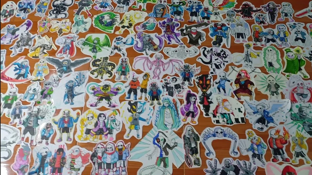 make 120 stickers of different au sans UNDERTALE Cắt 120 sticker sans ...