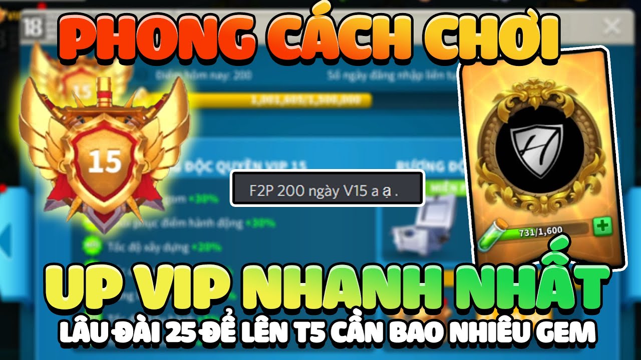 Đạt Cấp VIP 15 Sau 200 Ngày Chơi Game Rise of Kingdoms Cũng VIP Đó Chứ ...