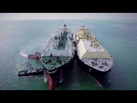 Ship to ship transfer operation of LNG and LPG - YouTube