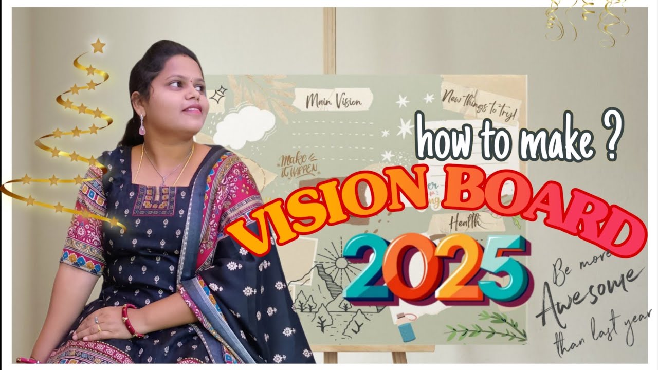 2025 VISION BOARD||how to make vision board 2025||how I made my vision ...