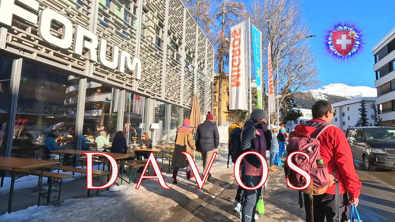 Switzerland DAVOS Ski Resort / Promenade from Congress Center to Davos ...