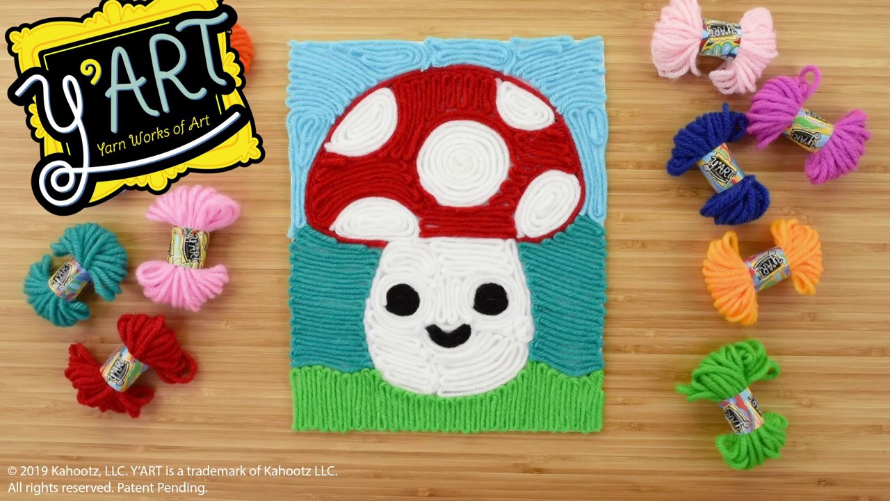 Cute Yarn Mishroom Craft! Yarn Crafts with Y'Art! - YouTube