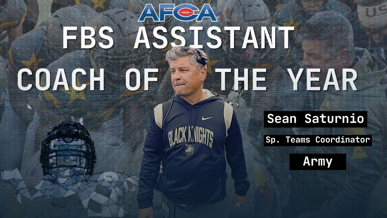 2024 AFCA FBS Assistant Coach of the Year | Sean Saturnio - Army - YouTube
