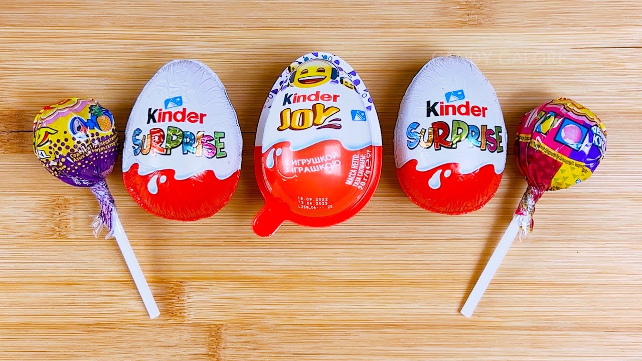 Lollipops and Kinder | Yummy Rainbow Lollipops ASMR - YouTube