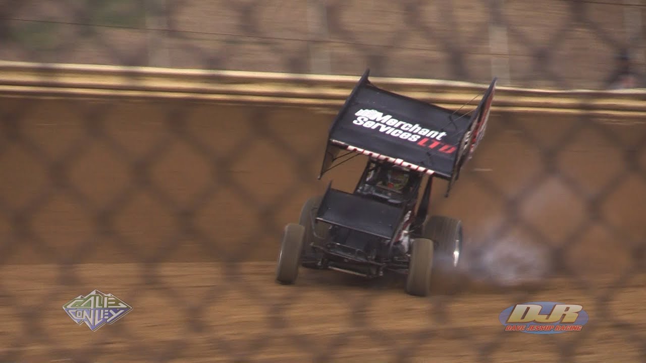 Cale Conley racing the 7K Dave Jessup Racing sprint car at Wayne County ...