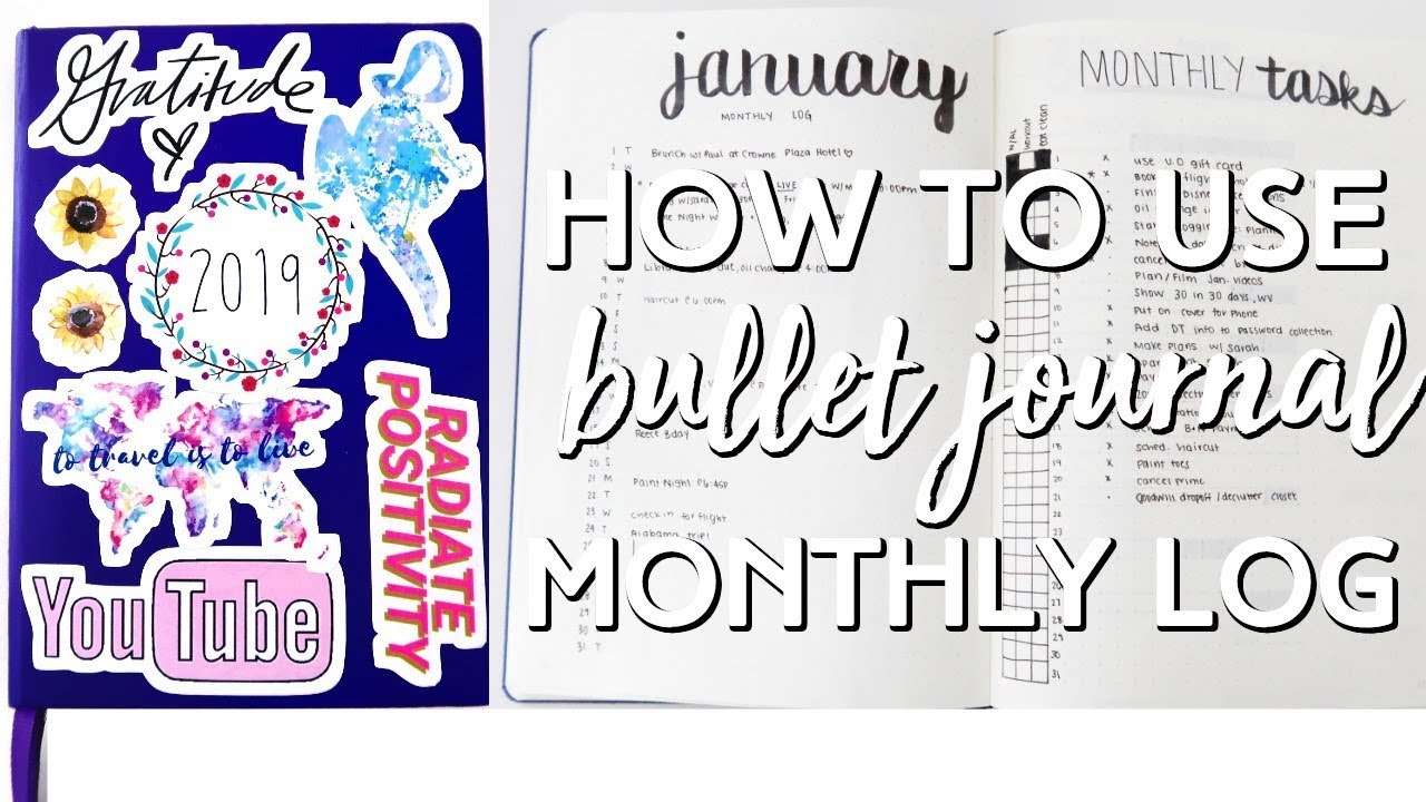 How to Use a Bullet Journal Monthly Log - YouTube