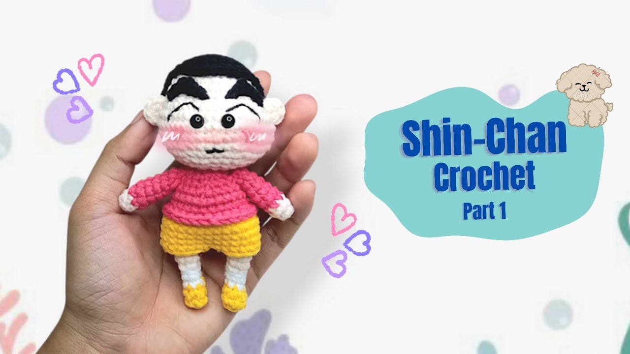 Crayon Shin-Chan crochet (1/2) | Crochet Tutorials | Amigurumi ...