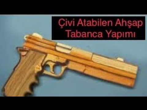Demir Çivi Atan Ahşap Tabanca Nasıl Yapılır? Tahtadan Çivi Atabilen Silah Yapımı! #ahşaptabanca