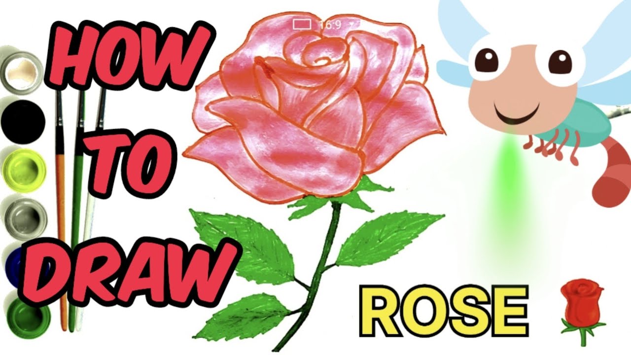 How To Draw Rose Fowler 🌹। Rose sketch । Rose painting । Rose flower ...