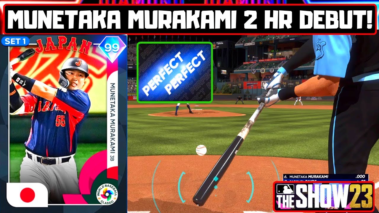 I hit TWO HOME RUNS with 99 MUNETAKA MURAKAMI in his DEBUT! MLB The ...
