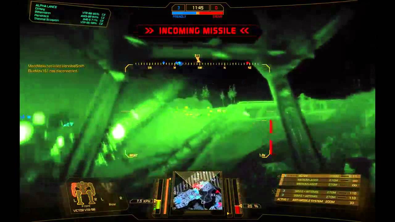 MechWarrior Online: Victor, VTR-9B, with AC20 in River City Night - YouTube