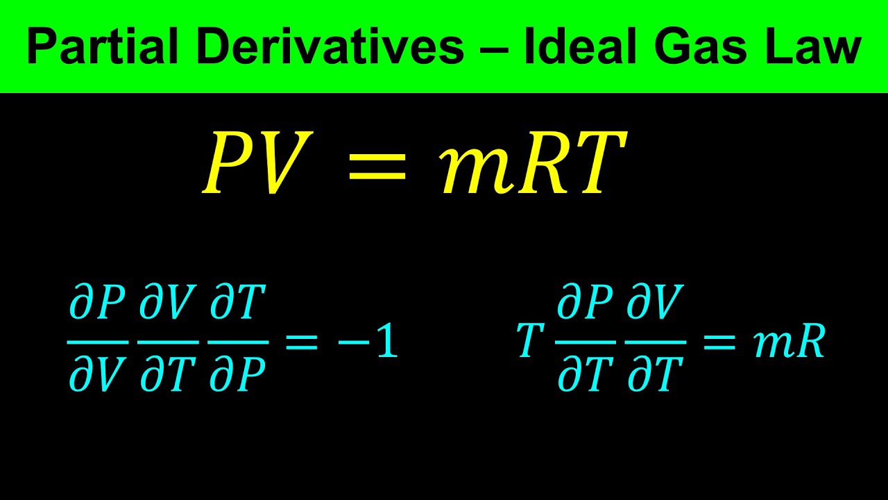 Partial derivatives - Ideal gas Law - Calculus - YouTube