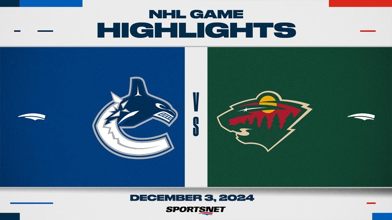 NHL Highlights | Canucks vs. Wild - December 3, 2024 - YouTube