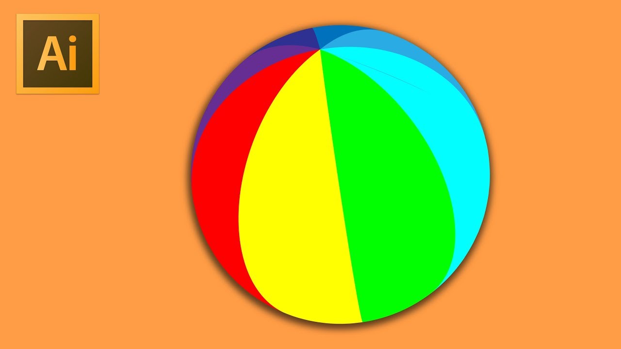 🤞🤞Simple beach ball design in Adobe illustrator CC 2019 - YouTube
