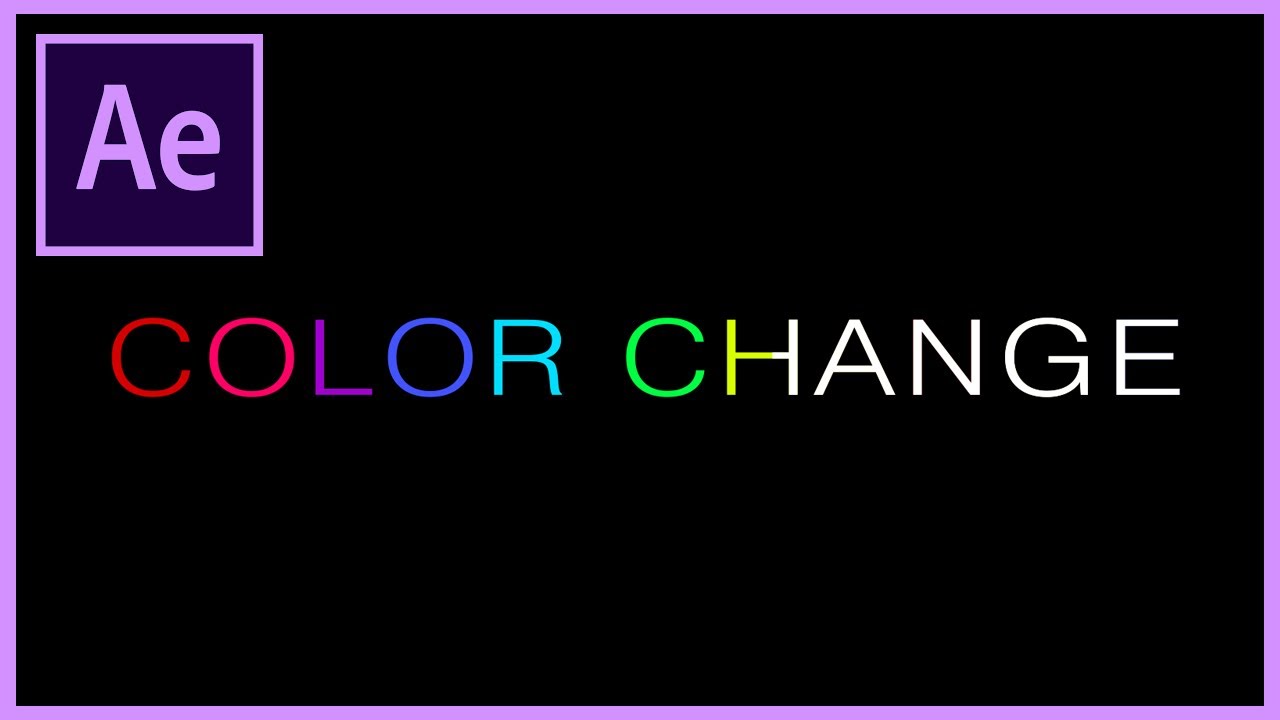 에펙강좌 초간단 텍스트칼라가 바뀌는 효과 Aftereffects Color Tutorials Youtube