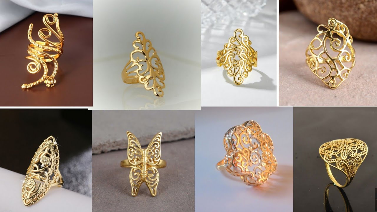 Latest Gold Rings design 2024 / Gold Rings / Light weight gold ring ...