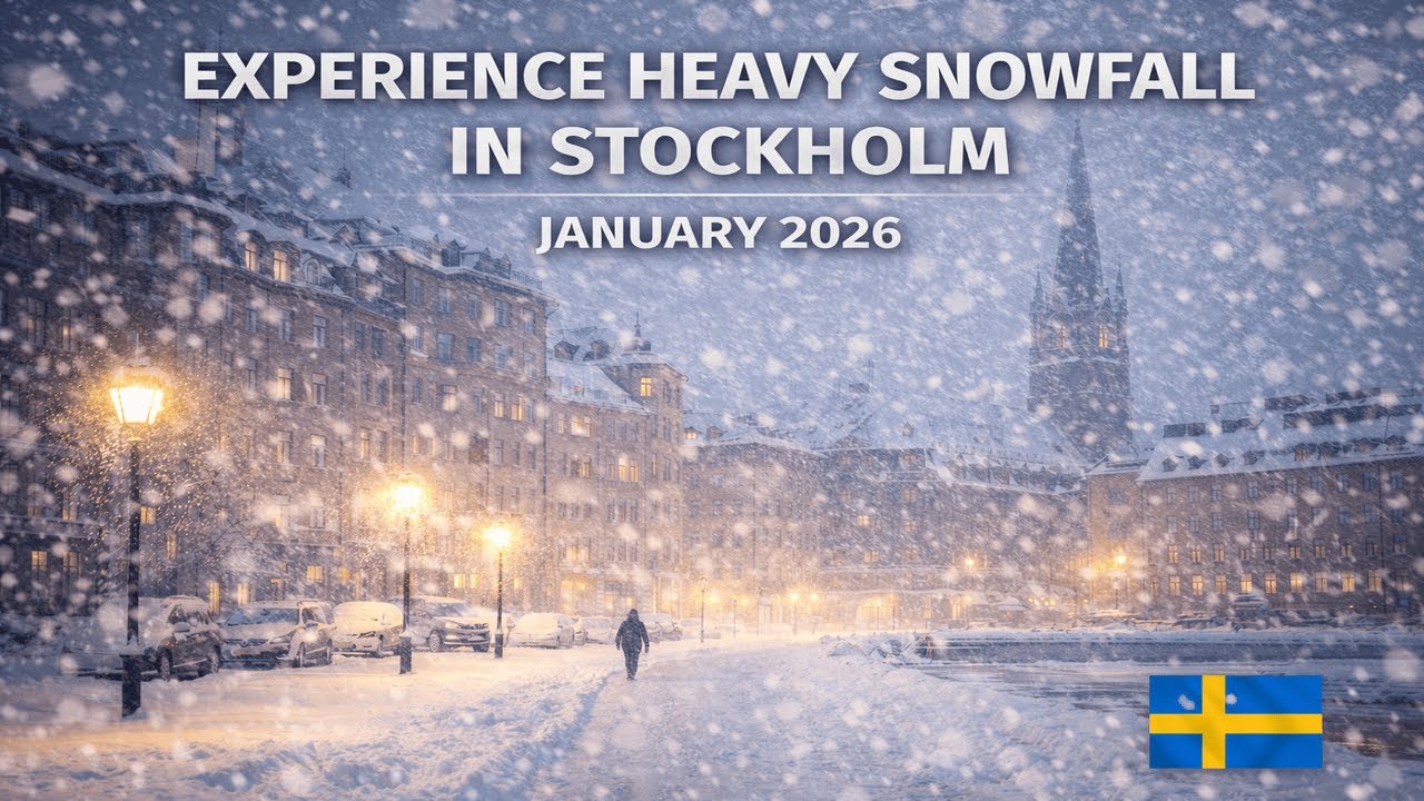 Heavy Snowfall in Stockholm ️ | January 2026 Winter Storm Experience 🇸🇪 ...