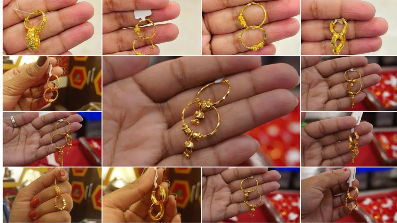 Letest gold kan bali earrings designs/gold bali earrings designs for ...