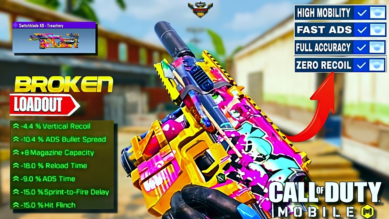 Best SWITCHBLADE X 9 Attachments For COD Mobile // Fast ADS+No RECOIL ...