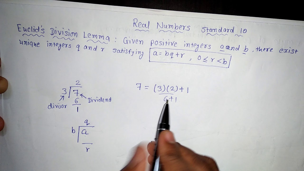 Euclid's Division Lemma Std 10 Maths - YouTube