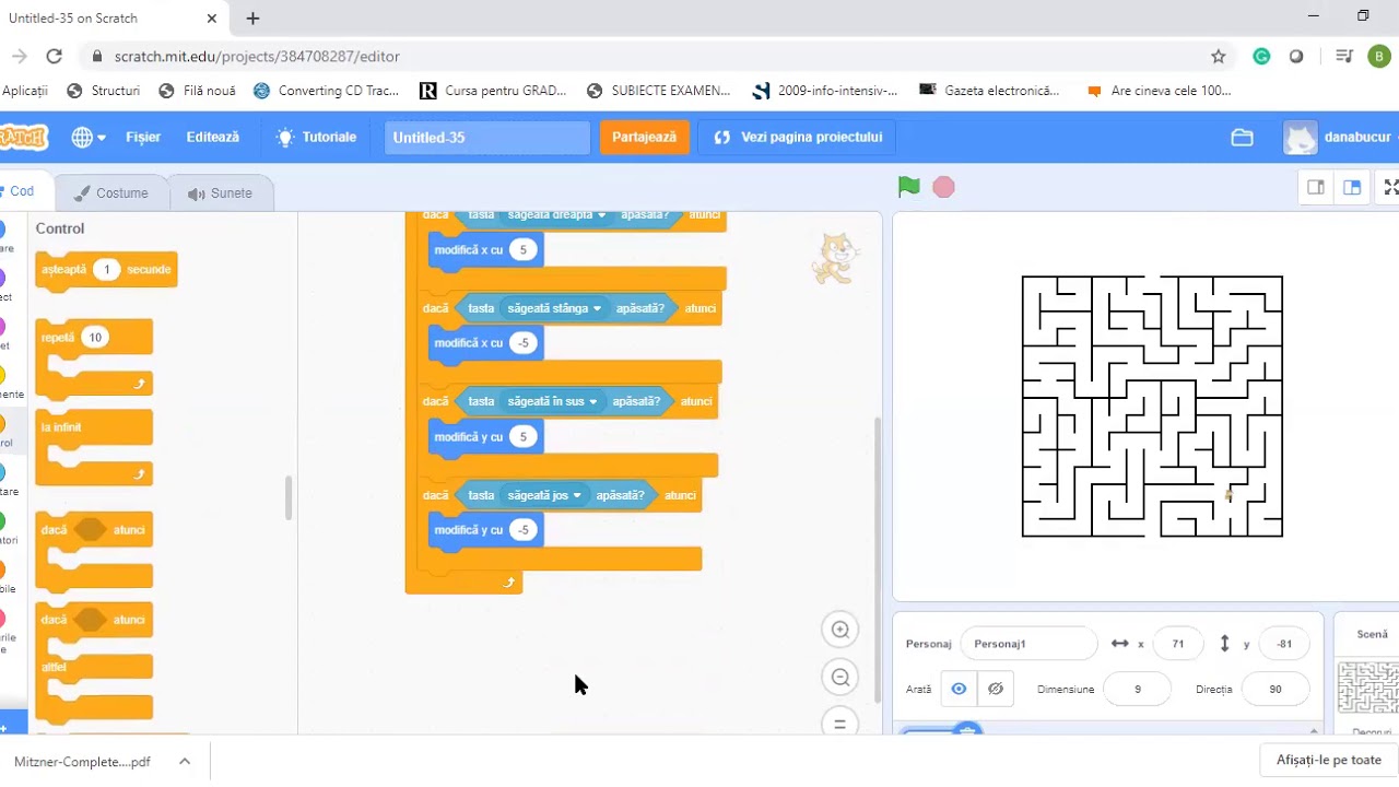 Tutorial joc Scratch - YouTube