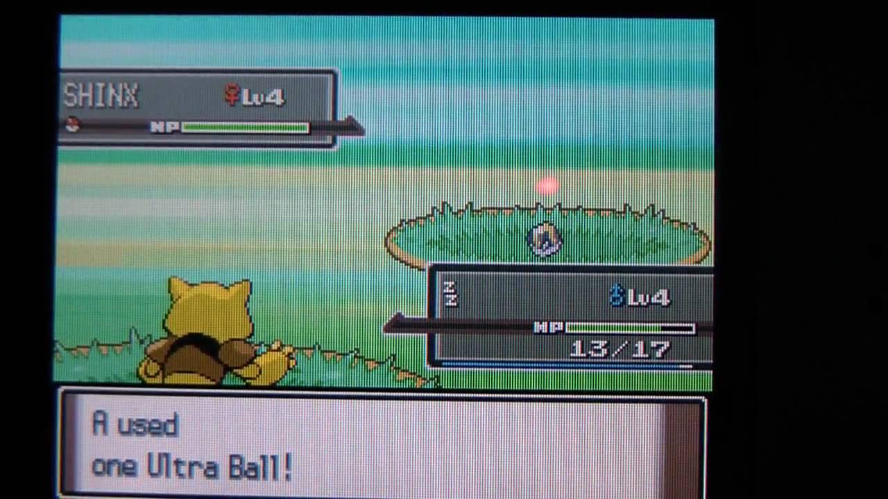 pokemon platinum: shiny shinx with pokeradar and Shiny Patch! - YouTube