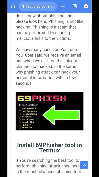 Zphisher In Termux | Install Zphisher In Termux | CyberPal | CyberPalXD - YouTube