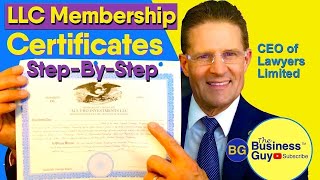 Llc Membership Certificate Template