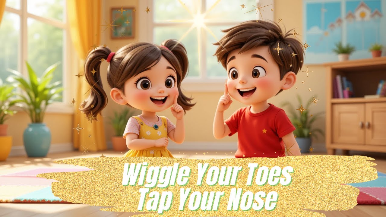 Wiggle your Toes, Tap your Nose, Kids Nursery Rhymes, Kids Mania - YouTube