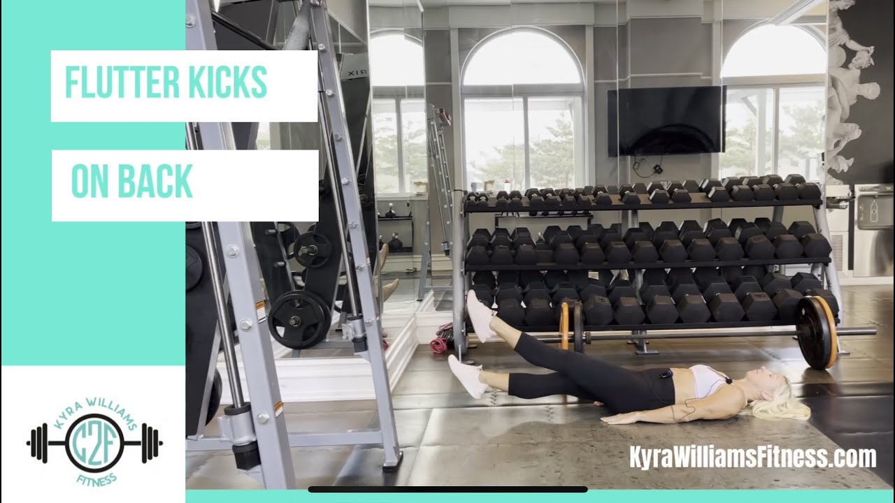 How to do Flutter Kicks on Your Back | Kyra Williams Fitness' Full Ab ...