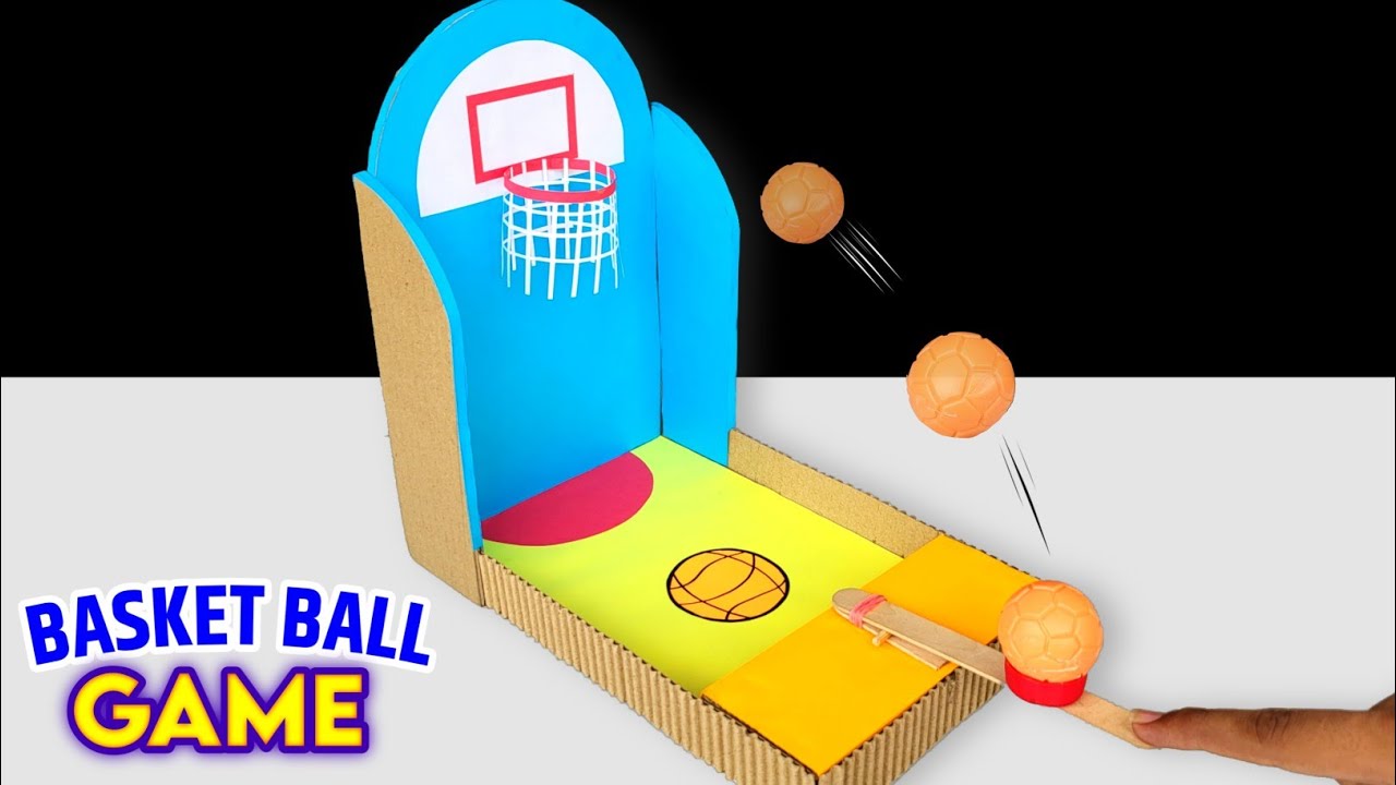 DIY Basket Ball Game , how to make cardboard basketball , best homemade ...