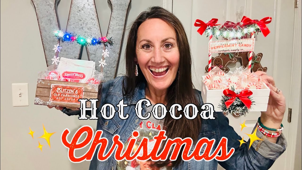 HOT COCOA STAND DIY | Christmas DIY’s| Dollar Tree Christmas Crafts ...